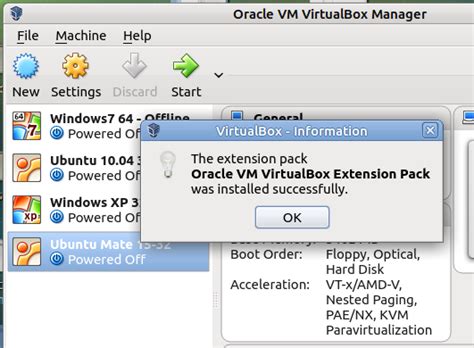 Solved Oracle Vm Virtualbox Running On Ubuntu Mate 16041 Shared