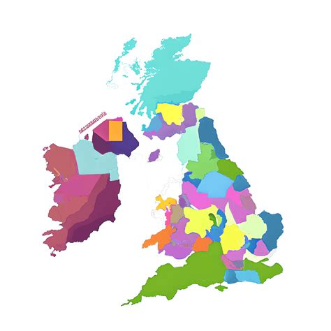 Uk Map With Cities For Adventure · Creative Fabrica