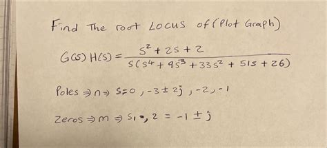 Solved Find The root Locus of Plot Graph GCS H s 5² Chegg com