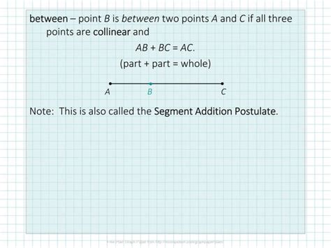 Segment Addition Postulate PPT Free Download