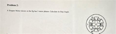 Solved Problem A Stepper Motor Shown In The Fig Has Chegg
