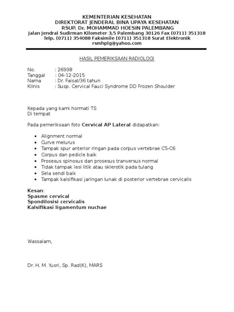 Foto Rontgen Cervical Radiologi Pdf