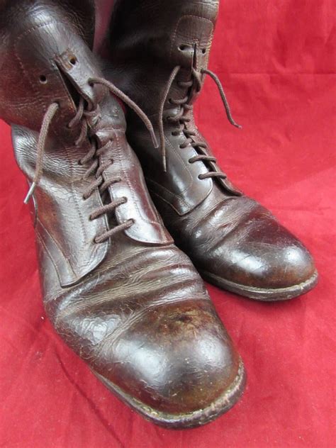 British Army Officers High Leg Riding Field Boots Early 20th Century