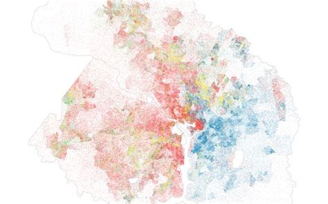 Racial Demographic Dot Density Map Geographic Visualization Geog