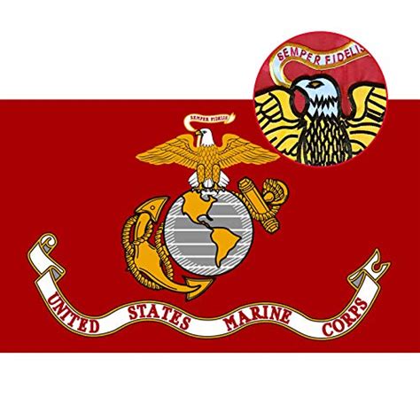 Marine Corps Flag Embroidered Usmc 3x5 Ft Double Sided And Double