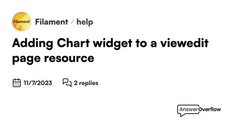 Adding Chart Widget To A Viewedit Page Resource Filament