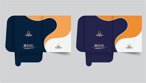 Stationery Template Design Abstract And Colorful File Folder Design Stylish And Modern Creative