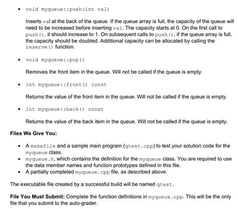 Solved Lab Project Array Implementation Of A Queue Provide