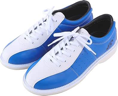Sdeqa Mens Bowling Shoes Leather Lace Up Bowling Trainers