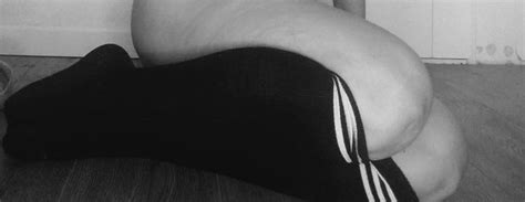 Photo Keeping My Legs Warm Wearing Black High Knees Socks