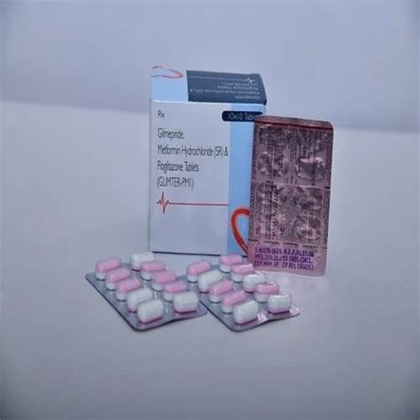 Glimepiride Metformin Hydrochloride Sr And Pioglitazone Tablets 15 Mg