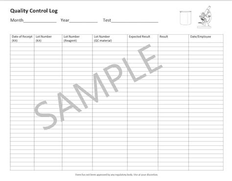 QC Quality Control Log Etsy