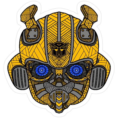 Transformers Bumblebee Ornatebest Design Sticker For Sale By