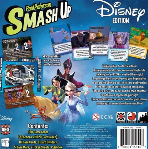 Smash Up Disney Edition Collectible Disney Card Game Puzzle Games