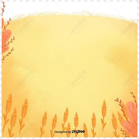 카톤 가을 일러스트 노란 들꽃 장식식물전통 Png 일러스트 무료 다운로드 Lovepik