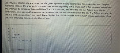 Solved Use The Proof Checker Below To Prove That The Given Chegg