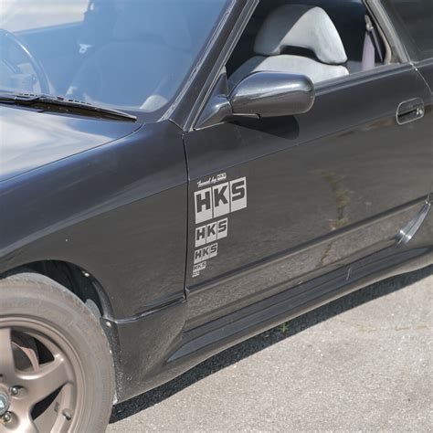 Hks Logo Sticker W220 Blackwhitemirror No152 154 Hks Gate Online Store