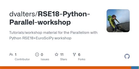 github dvalters rse18 python parallel workshop tutorials workshop