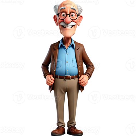 Cartoon Grandfather Character 46566111 Png