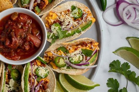 Chorizo And Eggs Breakfast Tacos A Dash Of Macros