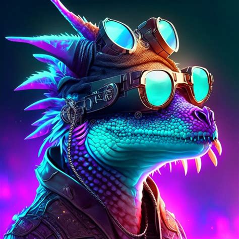 3d Illustration Of A Masked Dragon With Glasses Ai Generated Stock