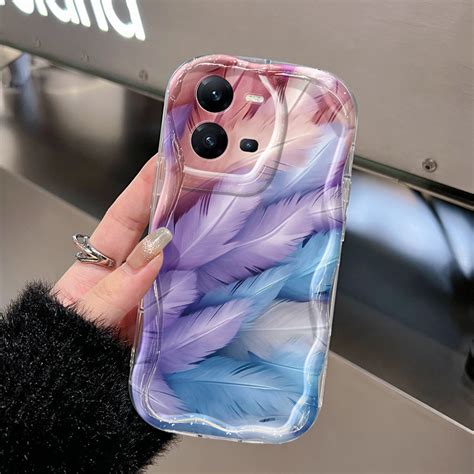 Jual Casing Hp Vivo V G V E V E Y Case Hp Ponsel Pola Bulu Berwarna Casing Lunak Gel