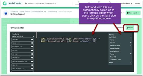 Using Calculated Measures To Calculate Gender Ratios ActivityInfo Information Management