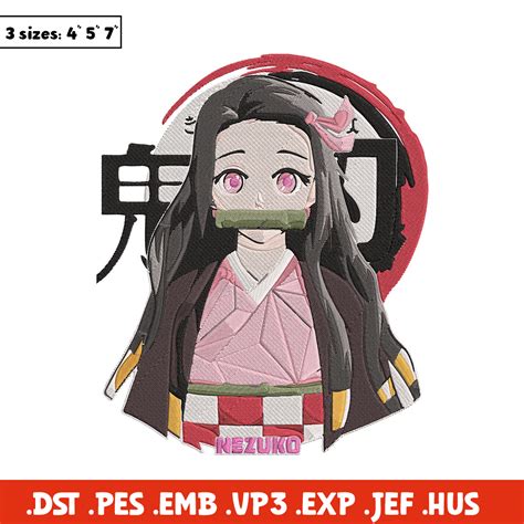 Kamado Nezuko Embroidery Design Demon Slayer Embroidery Em Inspire