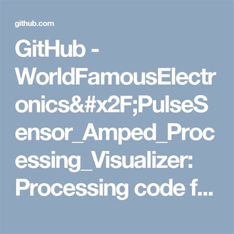 pulse sensor amped processing visualizer