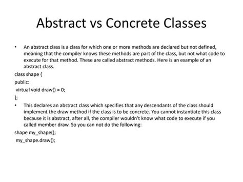 Abstract Vs Concrete Classespptx