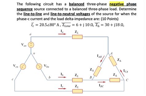 Solved The Following Circuit Has A Balanced Three Phase