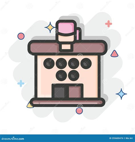 Icon Club Related To Combat Sport Symbol Comic Style Simple Design Editable Simple