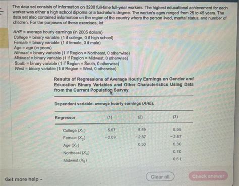 Solved The Data Set Consists Of Information On Chegg Com
