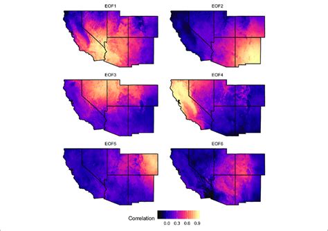 Leading Six Rotated Empirical Orthogonal Functions Eofs Associated