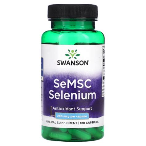 Swanson Semsc Selenium 200 Mcg 120 Capsules 120 Count King Soopers