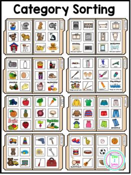 Category Sorting File Folder Games By Time2Learn TPT