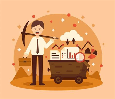 Employee Data Mining Illustration 222104 Vector Art At Vecteezy