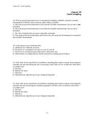 Chapter Audit Sampling Version Chapter Audit Sampling Chapter Audit Sampling
