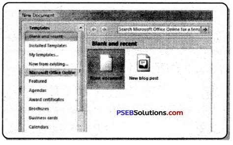 Pseb 7th Class Computer Notes Chapter 3 Microsoft Word Part I Pseb