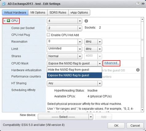 Using VMware EVC Mode for Сlusters in vSphere