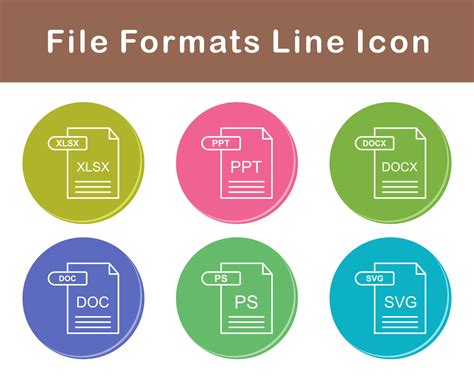 File Formats Vector Icon Set 21427569 Vector Art At Vecteezy