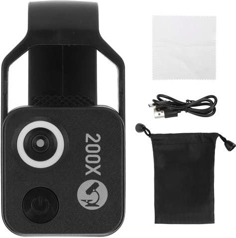 Pocket Microscope With Led Light 200x Magnification Cpl Lens Mini