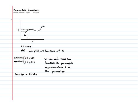 Parametric Equations Calculus 3 With Dr Bu Important To Consider