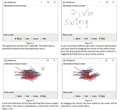 Using Java Swing Gui A Ms Paint Like Whiteboard Application With 4