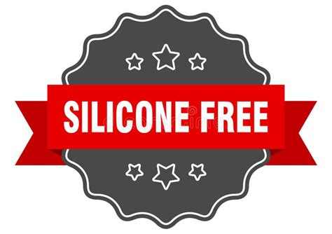 Silicone Free Label Silicone Free Isolated Seal Sticker Sign Stock