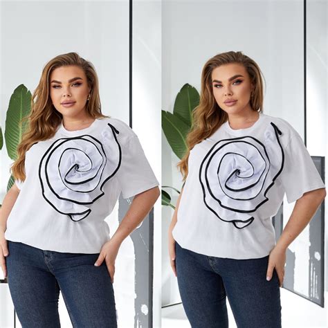 Купити Блуза бавовна шифонова квітка 1066 ціна опт роздріб інтернет магазин одягу Україна