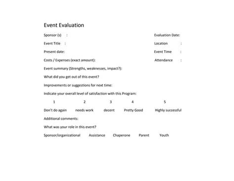 Event Evaluation Docx