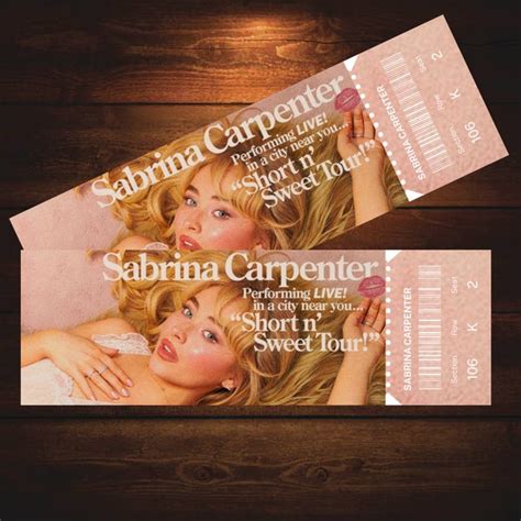 Sabrina Carpenter Tour Tickets Etsy Uk