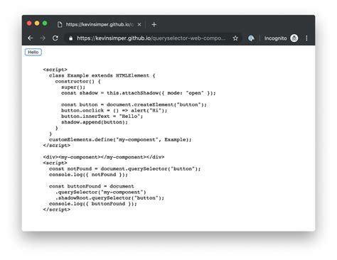 Documentqueryselector With Web Components By Kevin Simper Medium