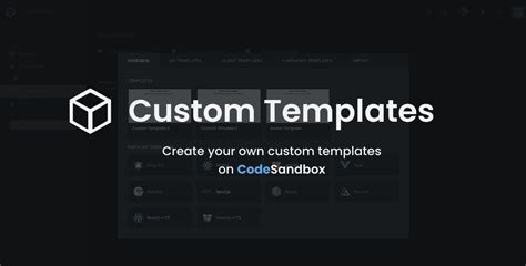 Announcing Codesandbox Custom Templates Codesandbox